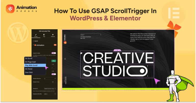 How to Use GSAP ScrollTrigger in WordPress & Elementor?