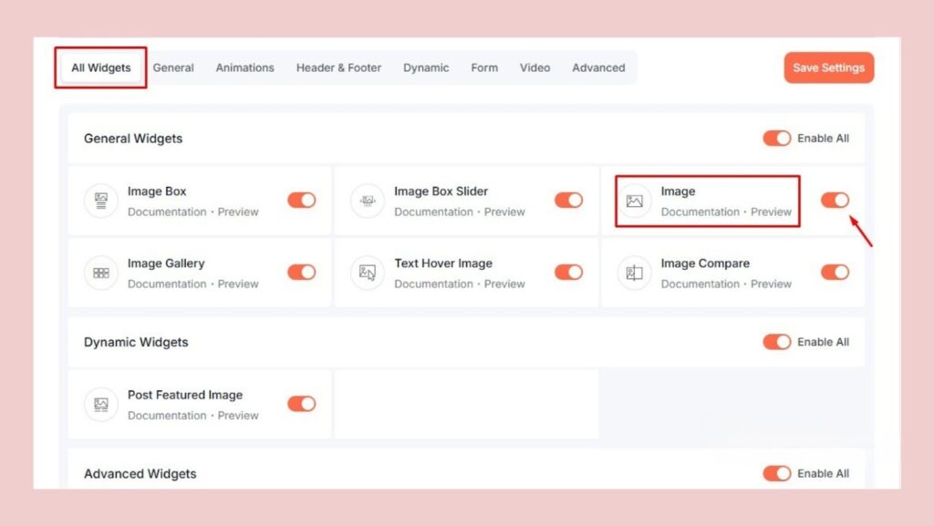 Image Widget Documentation - Animation Addons